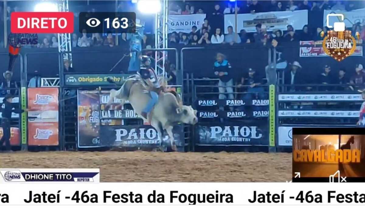 AGORA AO VIVO: Final do Rodeio em touros na Festa da Fogueira em Jateí ...