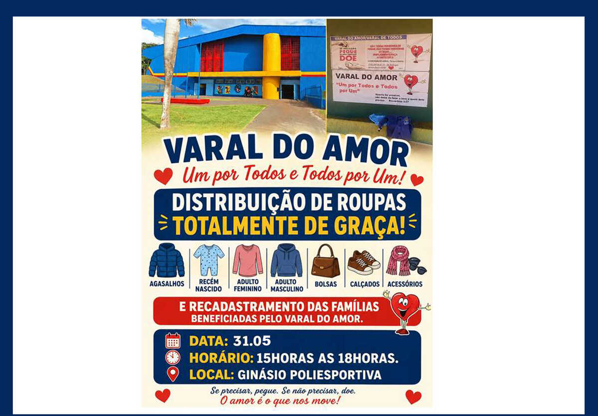 Varal do Amor Realiza Mutirão de Doações Neste Domingo na Poliespotiva ...