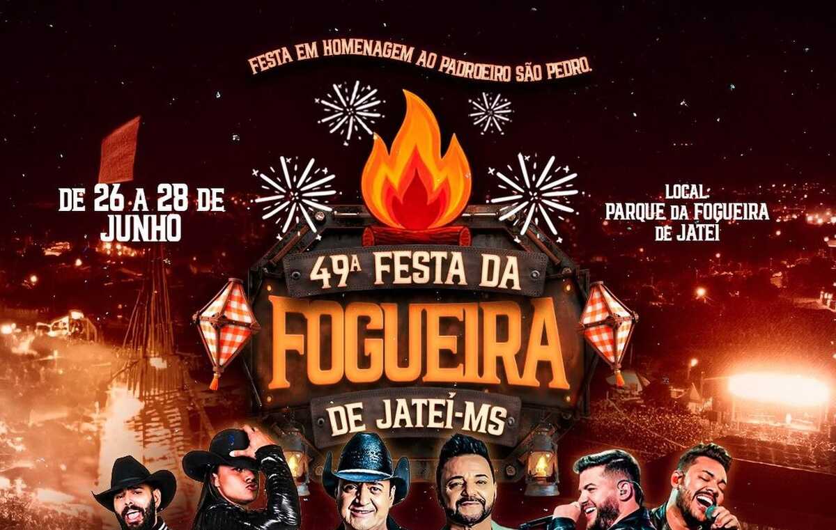 SAIU a programação oficial da 49ª Festa da Fogueira de Jateí - Fátima News